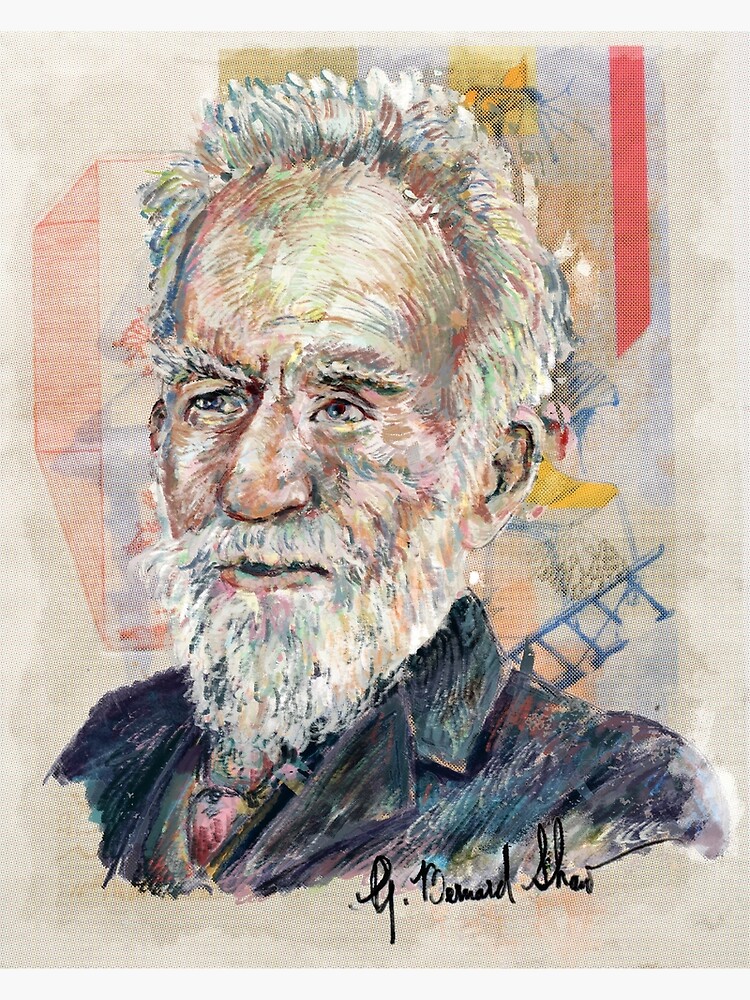"George Bernard Shaw Signature Portrait" Art Print by karlfrey | Redbubble
