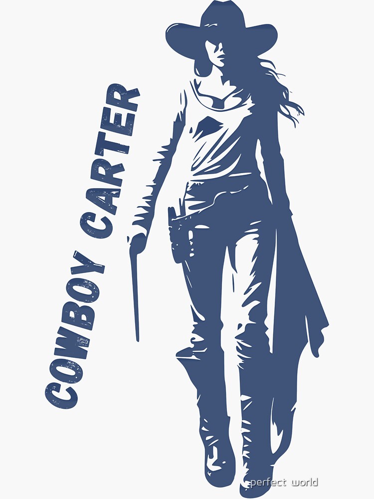 "cowboy carter" Sticker for Sale by perfect world | Redbubble
