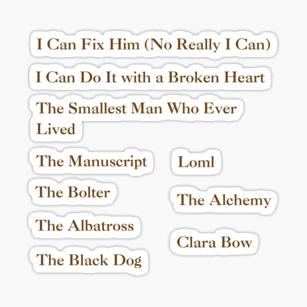 "The Tortured Poets Department, TTPD second half sticker pack, sepia ...