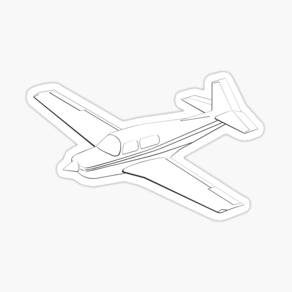 "Mooney airplane" Sticker for Sale by GregThompson | Redbubble