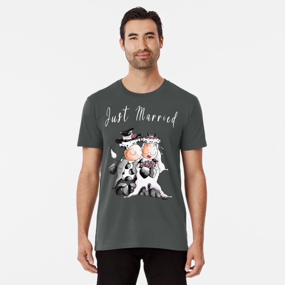 "Just Married Cow Wedding Cartoon" Poster for Sale by modartis | Redbubble