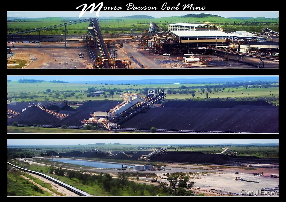 "Moura Dawson Coal Mine Collage" by Cheryl Eagers | Redbubble