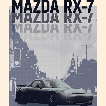 "Car poster Mazda RX-7" Sticker for Sale by pfle | Redbubble