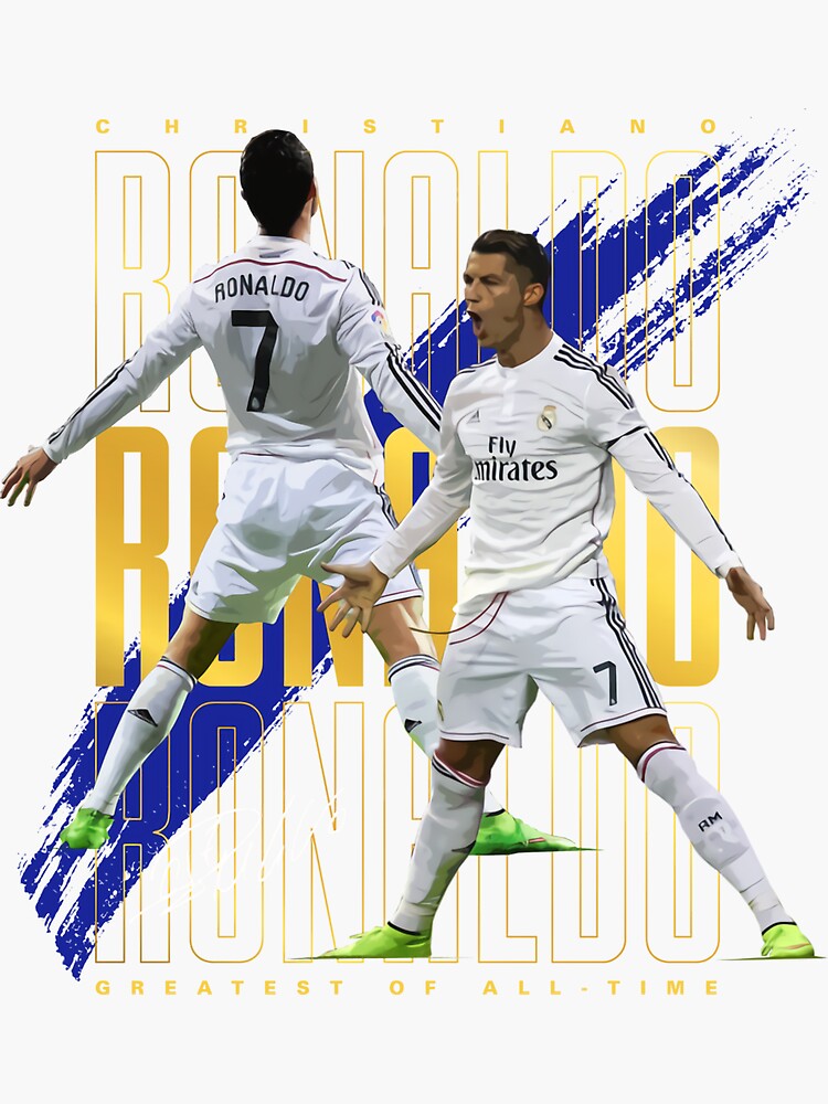 "Cristiano Ronaldo Suuiii!" Sticker for Sale by WilliamBurz | Redbubble