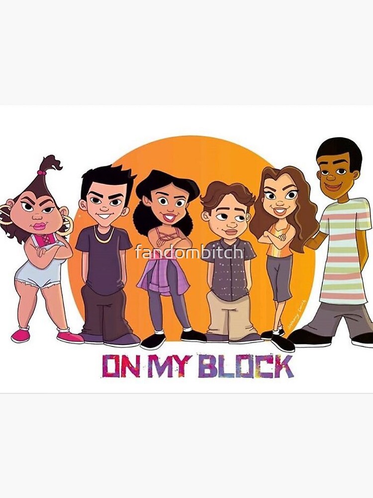 "On my block cartoon" Sticker for Sale by fandombitch | Redbubble