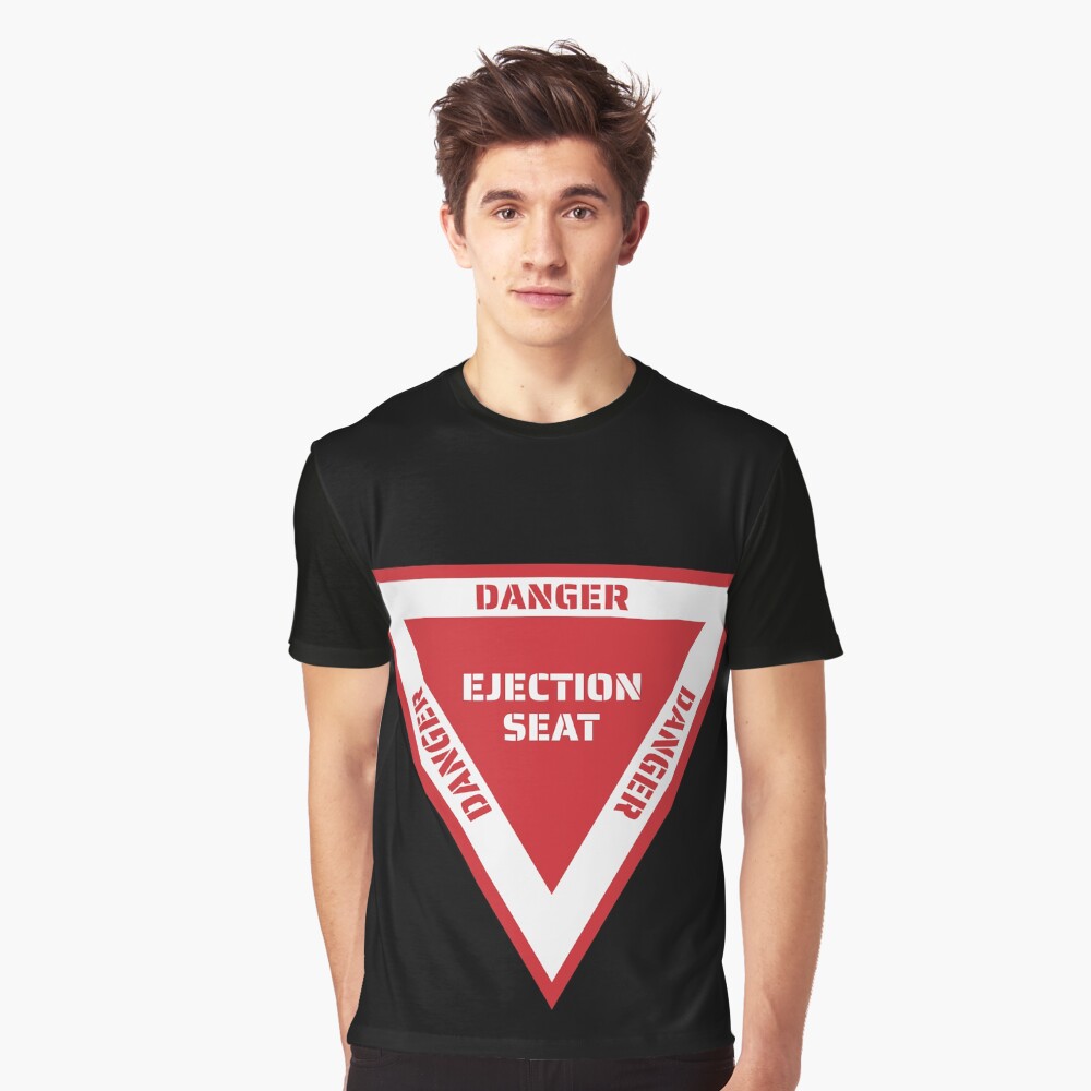 "Ejection Seat Warning Label" Sticker for Sale by zarshirts | Redbubble