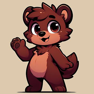 "Cute Chibi Bear Anthro Furry Art" Sticker for Sale by BlueBullBazaar ...