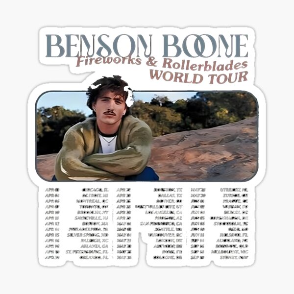 "Benson Boone a Benson Boone a Benson Boone" Sticker for Sale by ...