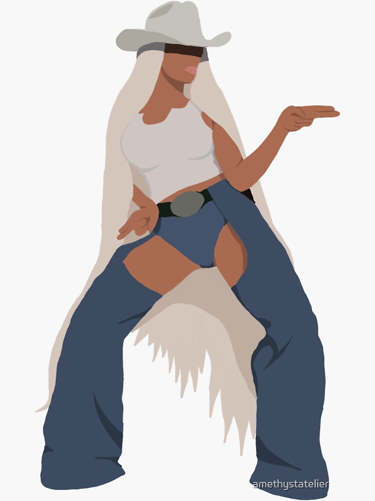 "Cowboy Carter" Sticker for Sale by amethystatelier | Redbubble