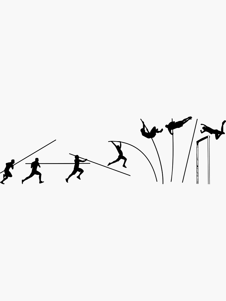 "Pole Vaulter Pole Vaulting Competition Pole Vault Gear" Sticker for ...