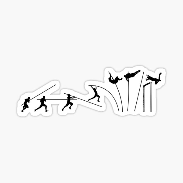 "Pole Vaulter Pole Vaulting Competition Pole Vault Gear" Sticker for ...