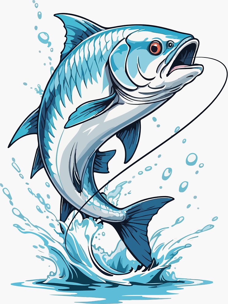 Tarpon Jumping Art