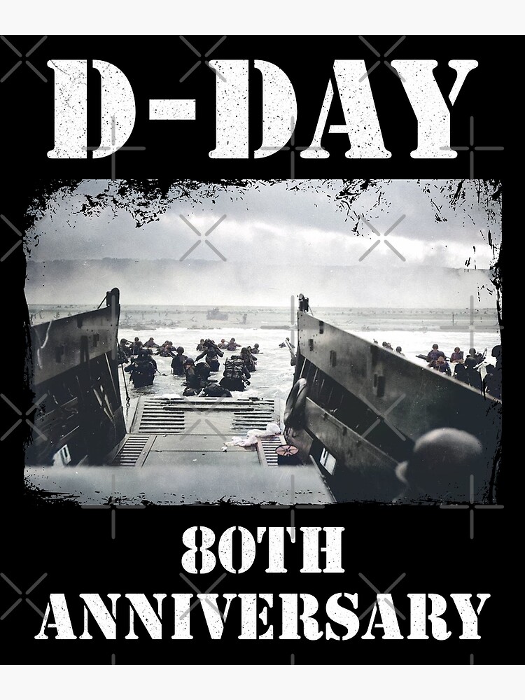 "Operation Overlord 1944 D-Day 2024 80th Anniversary Normandy" Poster for Sale by Blok45 | Redbubble