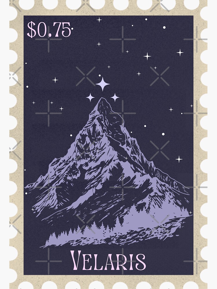 "Velaris Stamp Vintage Style" Sticker for Sale by medimidoodles | Redbubble