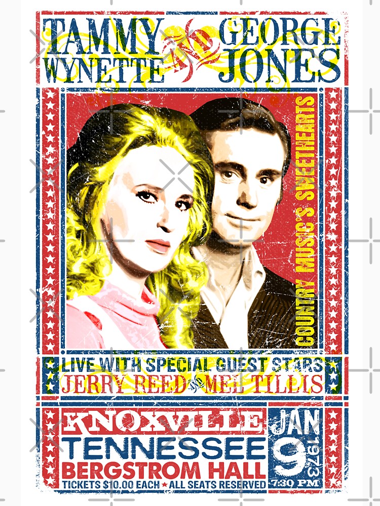 "Tammy Wynette and George Jones. Concert Poster. Knoxville. Nashville ...