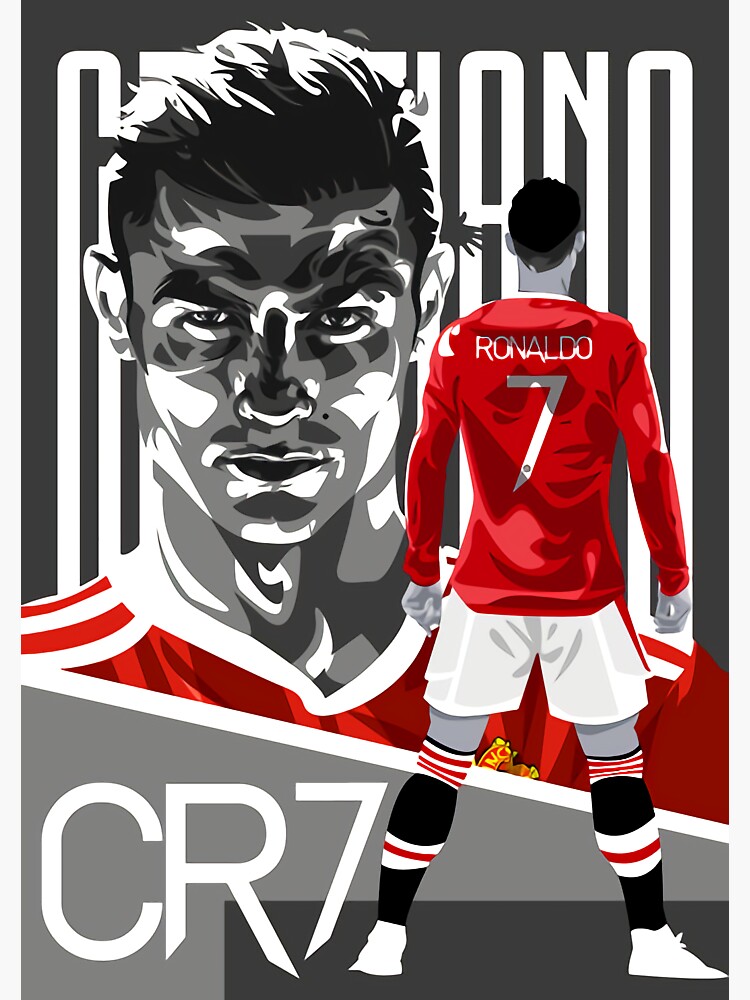 "Cristiano Ronaldo In Red" Sticker for Sale by WilliamBurz | Redbubble