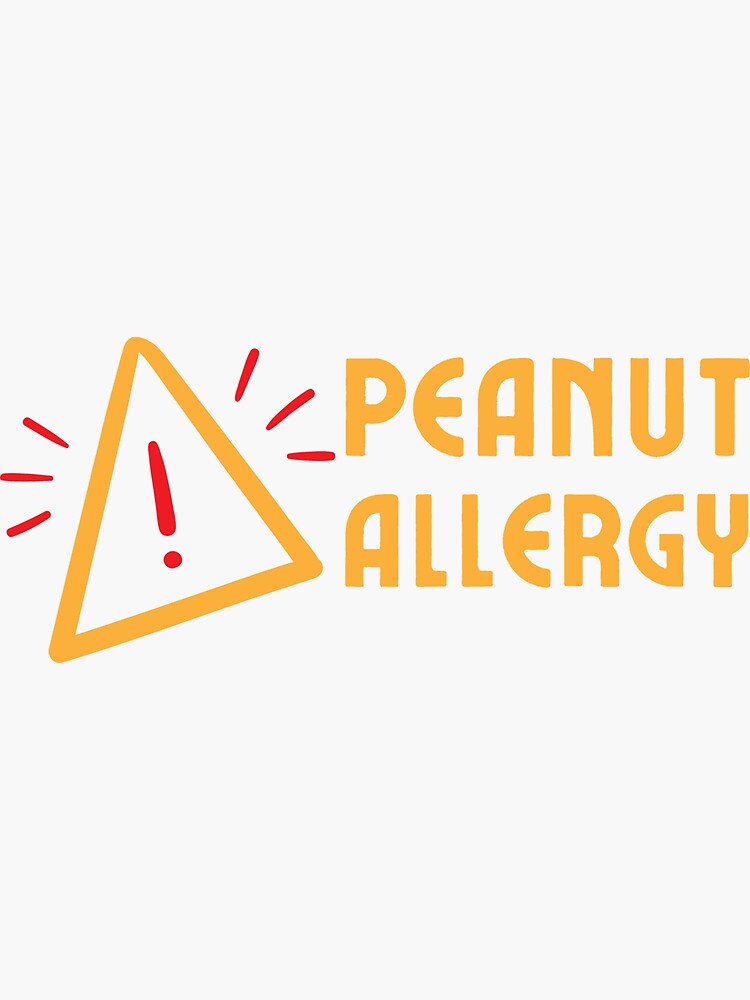 "Peanut allergy warning allergy awareness " Sticker for Sale by ...