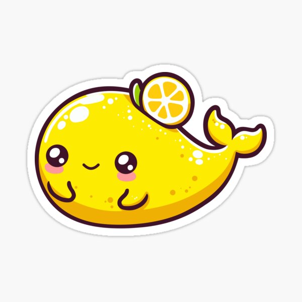 "Lemon Whale" Sticker for Sale by Delidream | Redbubble