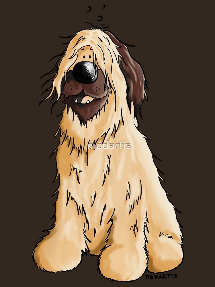 "Happy Briard Cartoon " T-shirt for Sale by modartis | Redbubble ...
