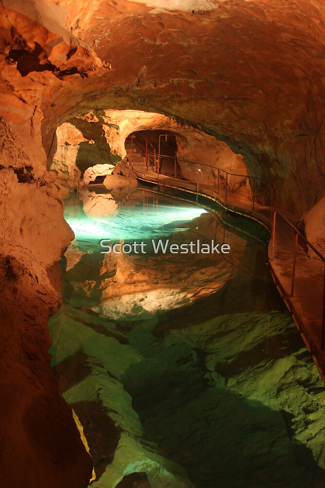 "River Cave at Jenolan Caves NSW Australia" by Scott Westlake | Redbubble