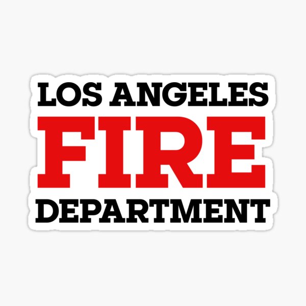 "Los Angeles fire department " Sticker for Sale by AnnesCreatives ...