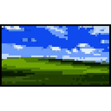 "XP wallpaper pixel art" Sticker for Sale by dengkuludang | Redbubble
