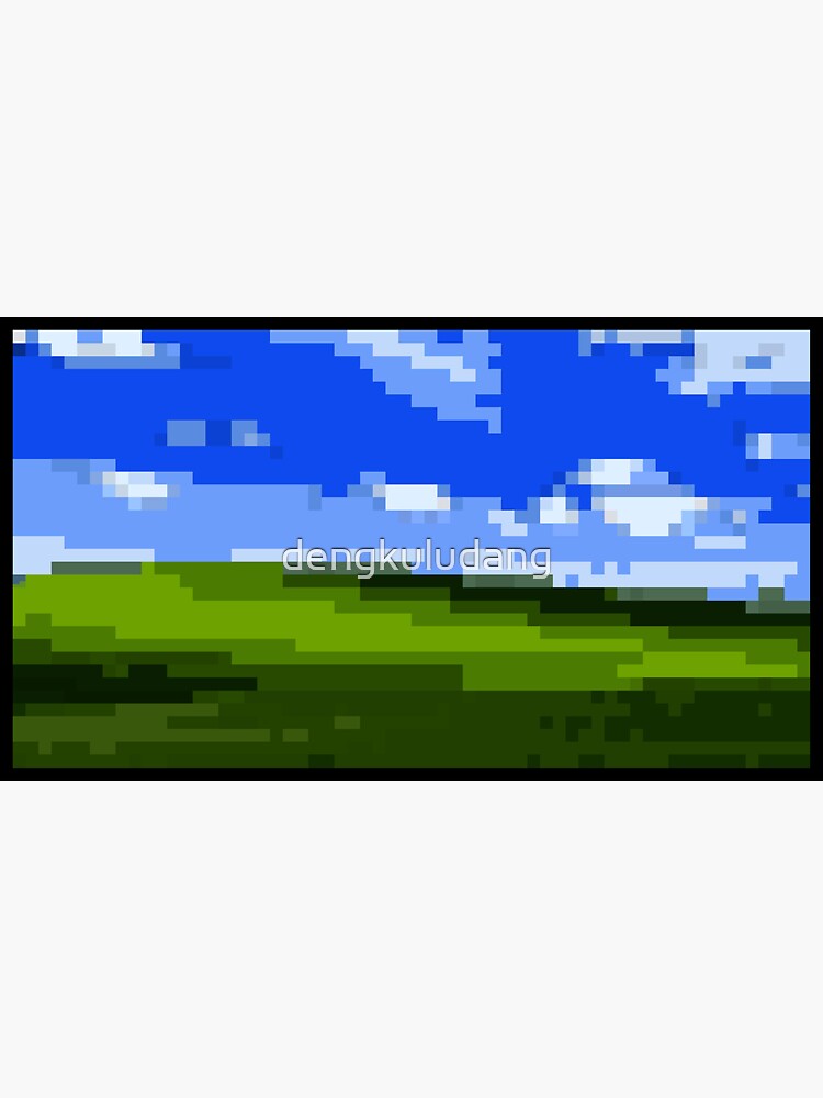 "XP wallpaper pixel art" Sticker for Sale by dengkuludang | Redbubble