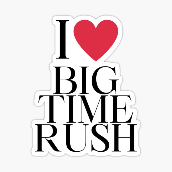 "Big Time Rush BTR I love heart " Sticker for Sale by findyourmerchpl ...