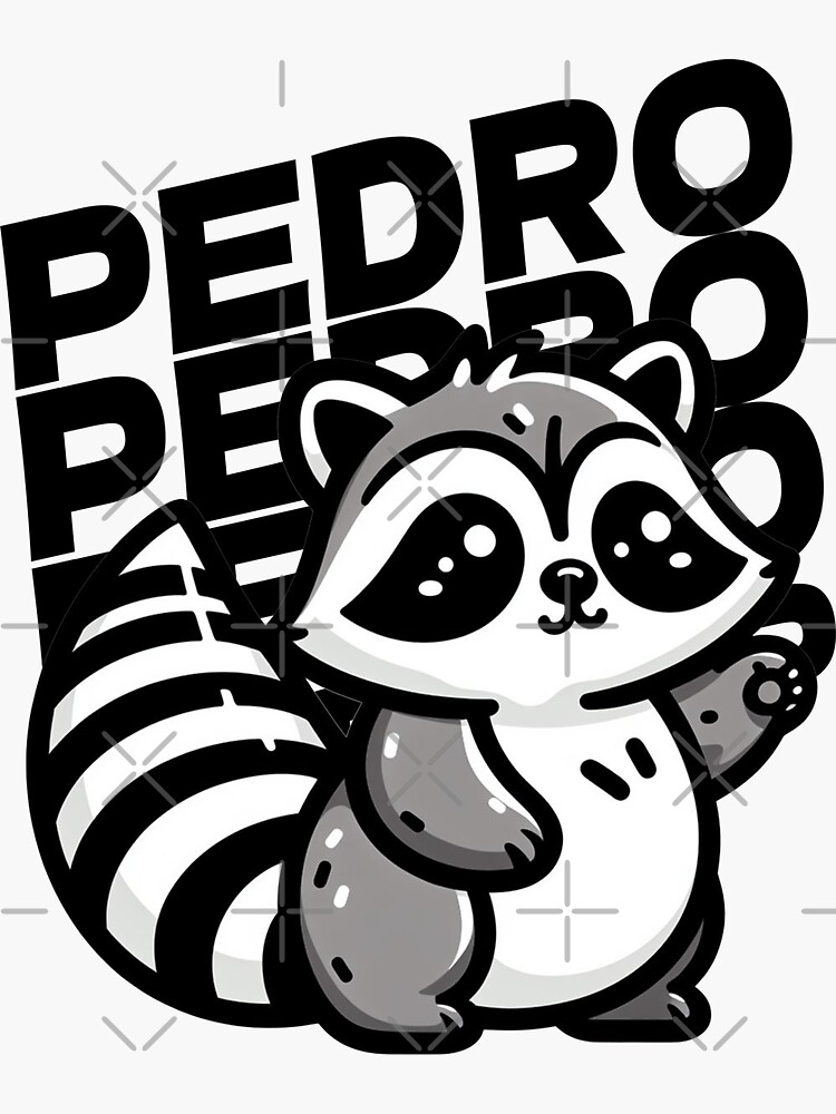 "Pedro P - Dancing Techno Racoon " Sticker for Sale by it-is-Okay ...