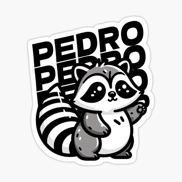 "Pedro P - Dancing Techno Racoon " Sticker for Sale by it-is-Okay ...