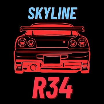 "Nissan Skyline GTR R34" Sticker by Throttle-Power | Redbubble