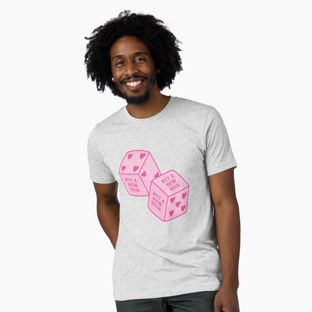 "pink bookish dice" Sticker for Sale by indiebookster | Redbubble