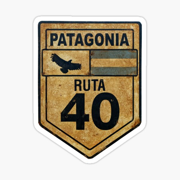 "Vintage Ruta 40 road sign" Sticker for Sale by stevepaint | Redbubble