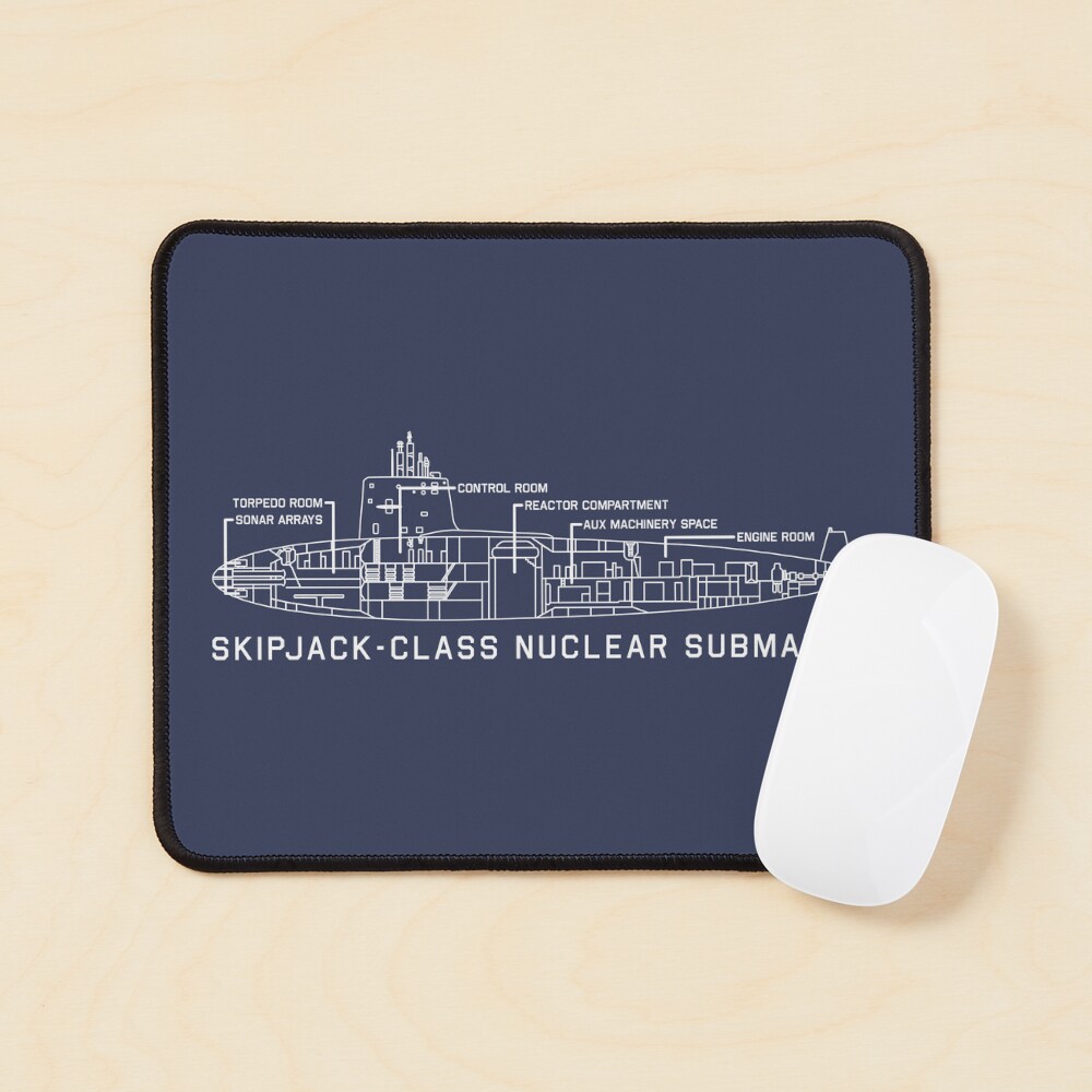 "Skipjack-class Nuclear Powered Submarine Blueprint Cross Section ...