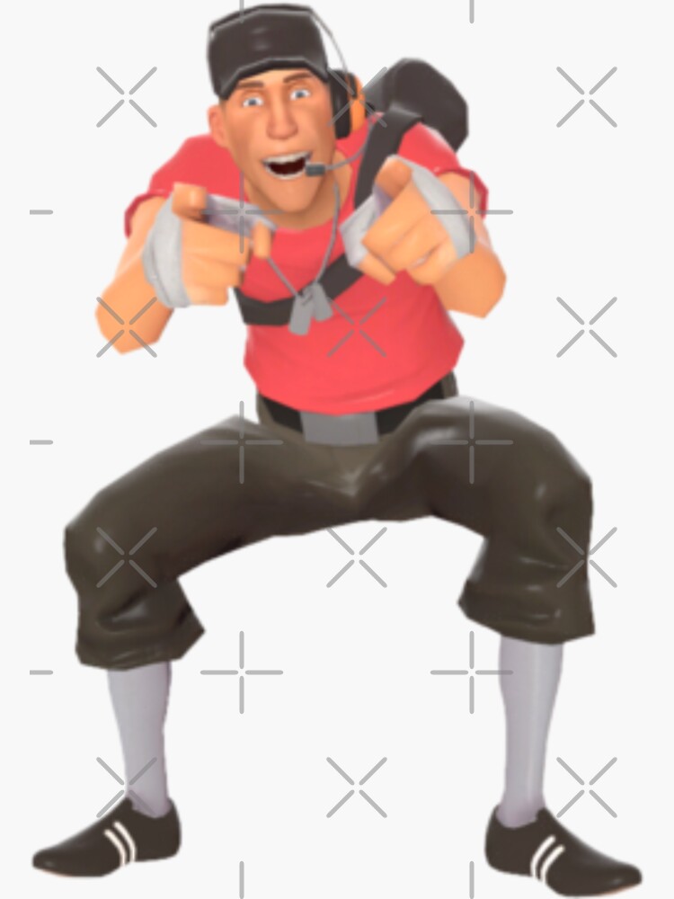 "tf2 scout laugh" Sticker for Sale by cgbyrd | Redbubble