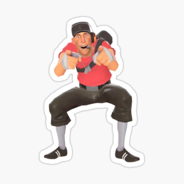 "tf2 scout laugh" Sticker for Sale by cgbyrd | Redbubble