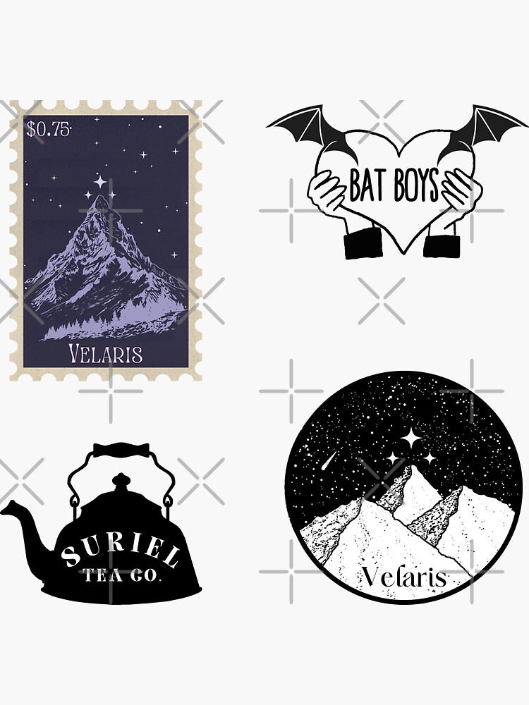 "ACOTAR sticker pack" Sticker for Sale by medimidoodles | Redbubble