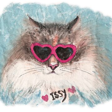 "Issy the Cute Cat" Sticker for Sale by ArtisticUplift | Redbubble