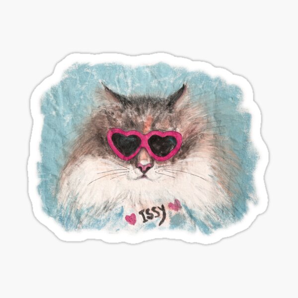 "Issy the Cute Cat" Sticker for Sale by ArtisticUplift | Redbubble
