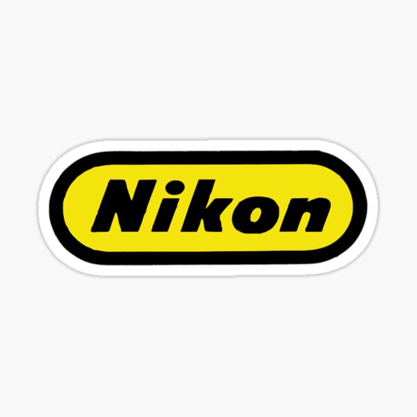 "nikon logo" Sticker for Sale by wesapril | Redbubble
