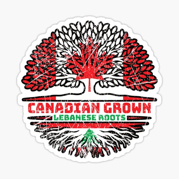 "Lebanon Lebanese Canadian Canada Tree Roots Flag" Sticker for Sale by ...