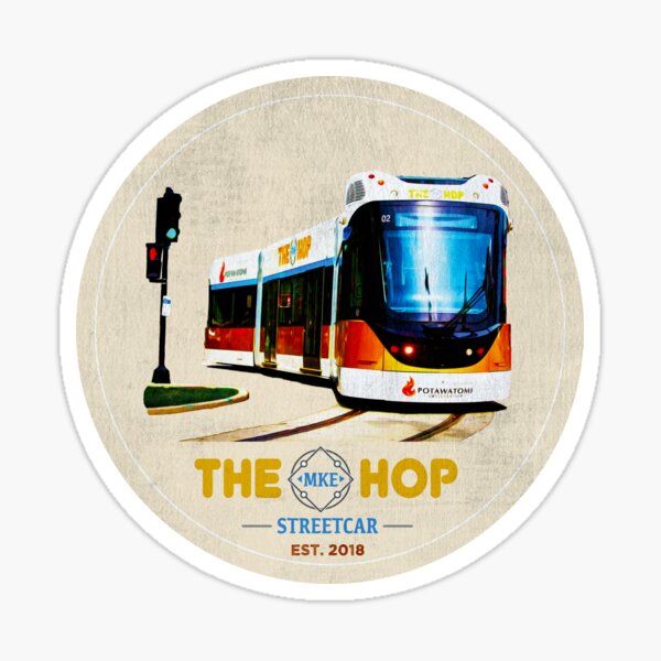 "MKE HOP • Milwaukee Streetcar • WI" Sticker for Sale by SteffieLK ...
