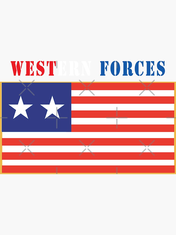 "Flag - Western Forces - 2 Star Flag w Txt X 300" Sticker for Sale by ...