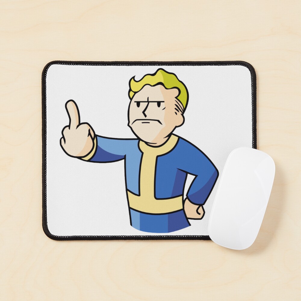 "Vault boy middle finger " Sticker for Sale by Morris-Est | Redbubble