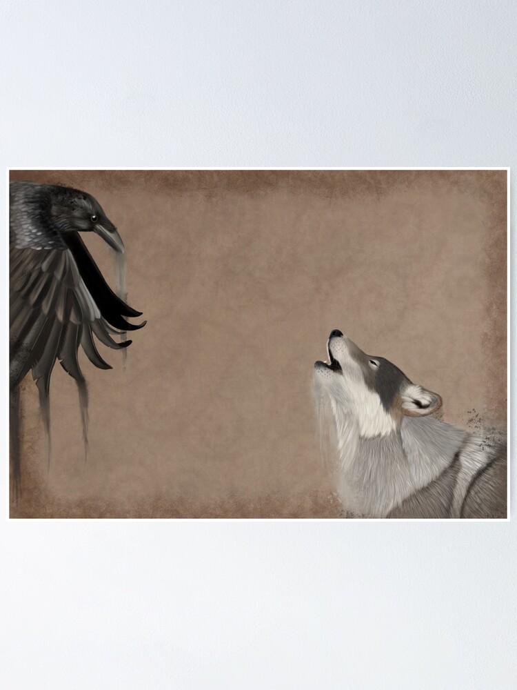 "Rabe und Wolf" Poster von synapsid | Redbubble