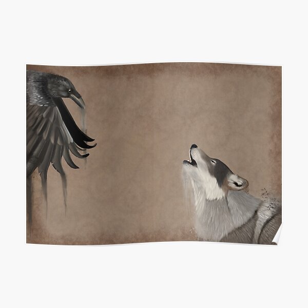 "Rabe und Wolf" Poster von synapsid | Redbubble