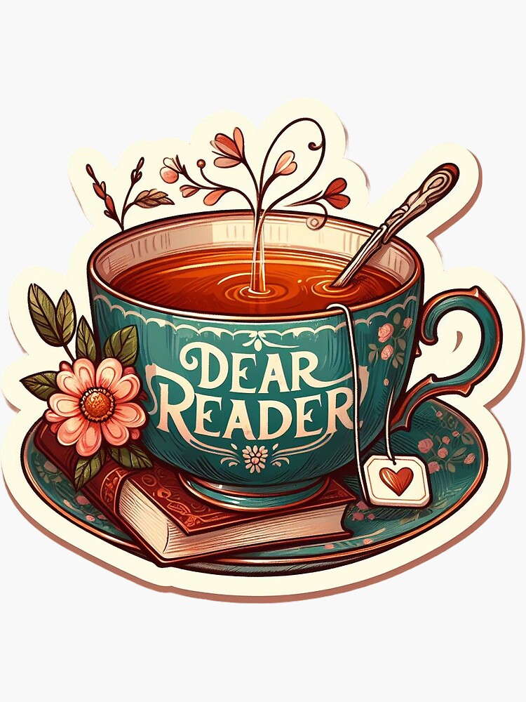"dear reader sticker" Sticker for Sale by PetiteJinx | Redbubble