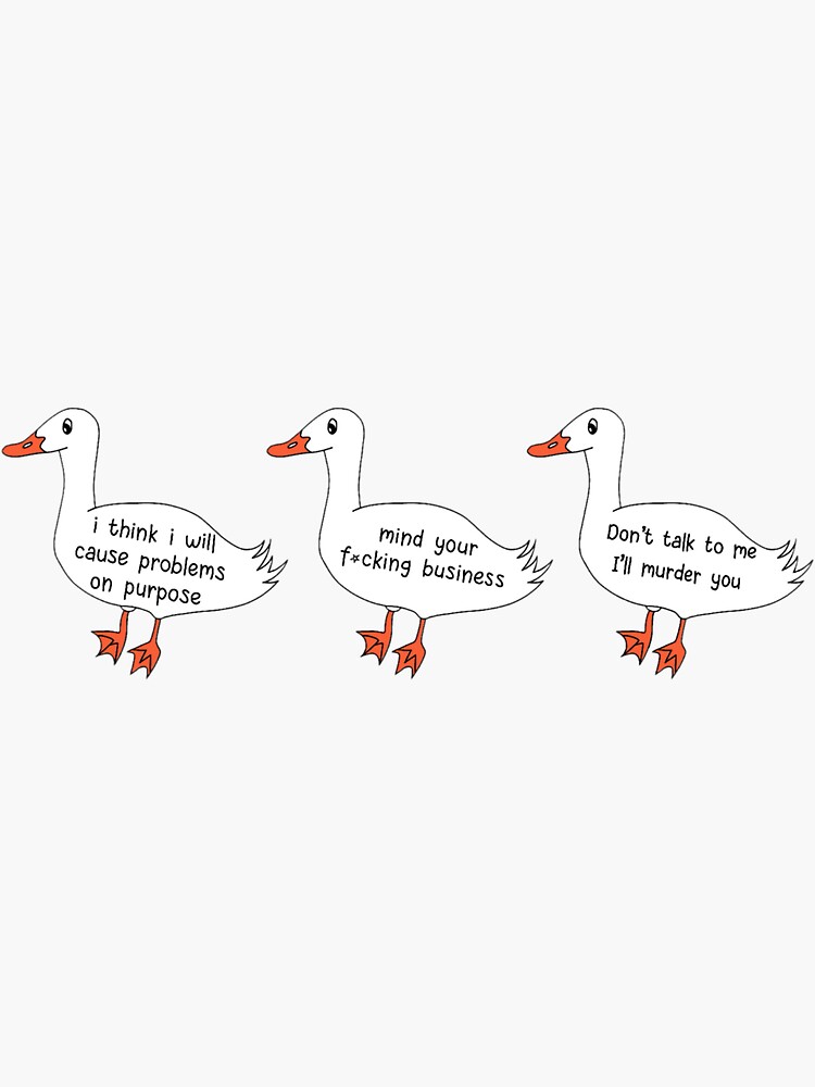 "Angry Goose Meme" Sticker for Sale by jennysselling | Redbubble
