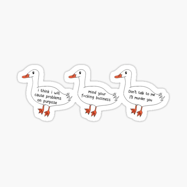 "Angry Goose Meme" Sticker for Sale by jennysselling | Redbubble