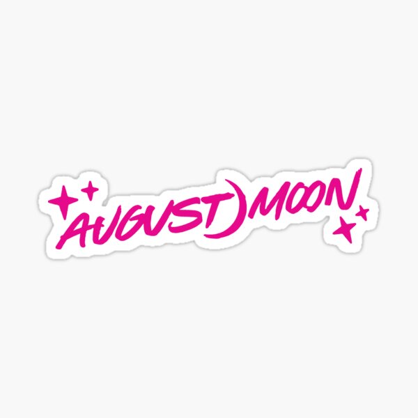 " August Moon Band Shirt Pink" Sticker for Sale by baranskini | Redbubble